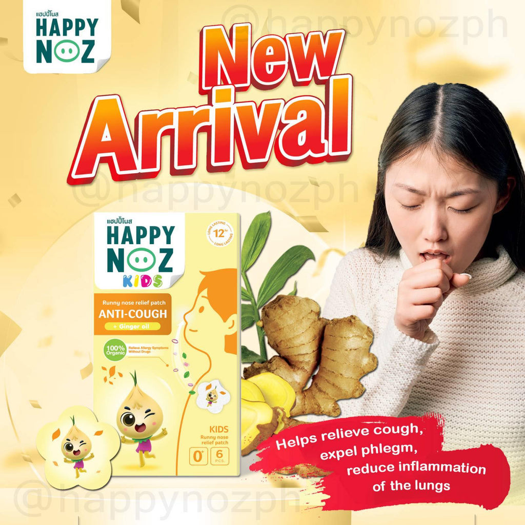 Happy Noz Organic Onion Sticker Anti-Cough with Ginger Oil | Mighty Baby PH