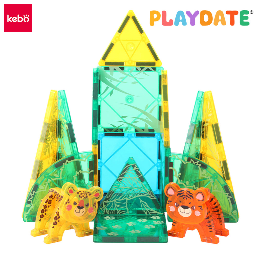 Playdate Kebo Magnetic Jungle Animals 56pcs | Mighty Baby PH